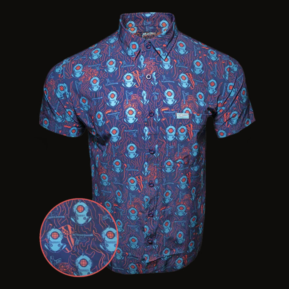Deep Dive Button Down Shirt | Commercial Diving T-Shirts – Underwater ...